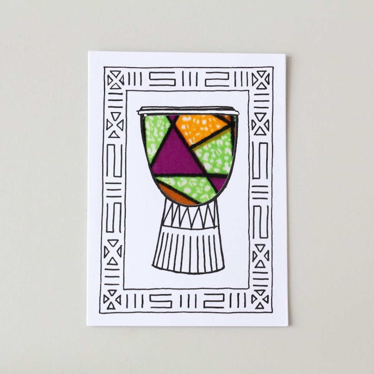 African Drum Card