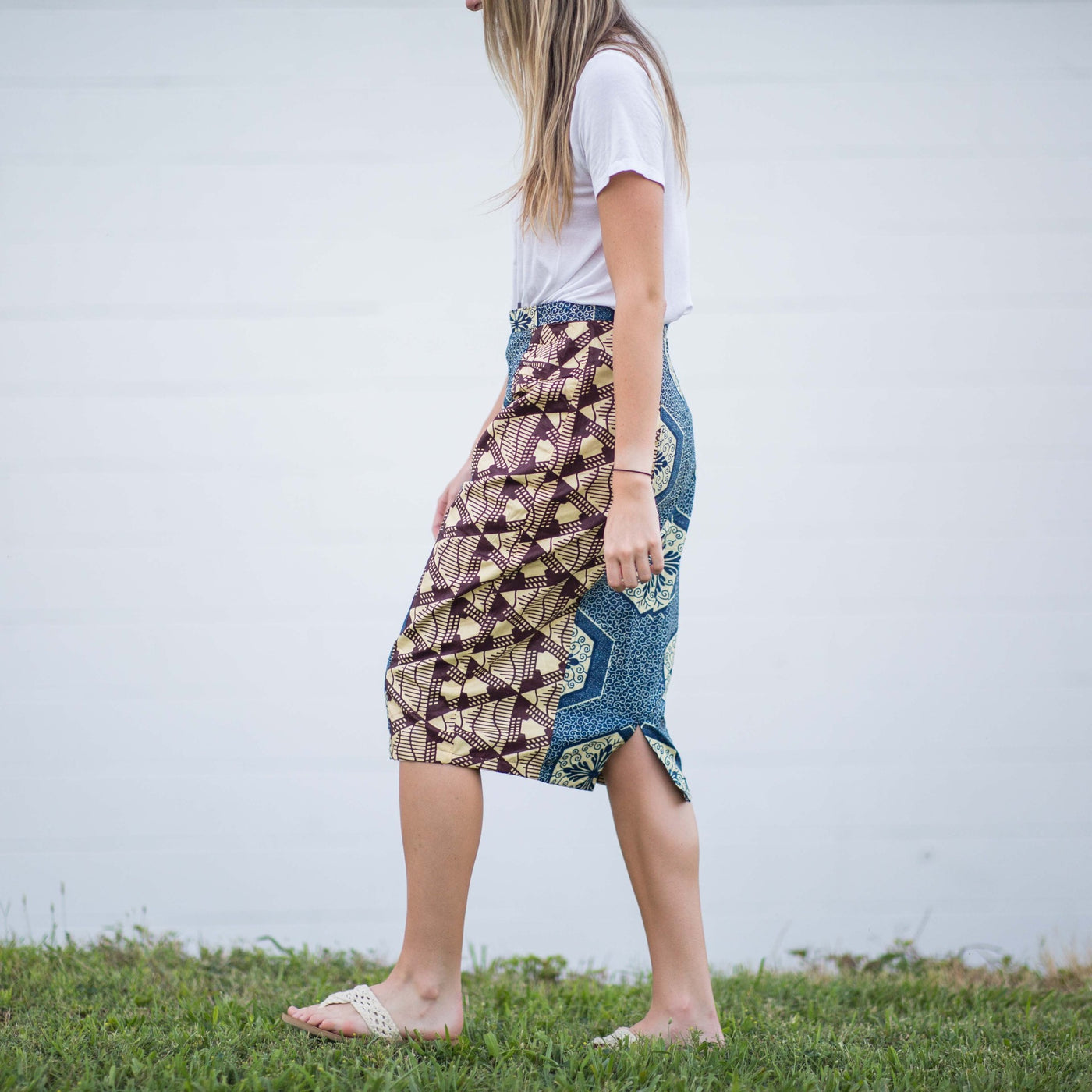 Liberian Lappa Pencil Skirt