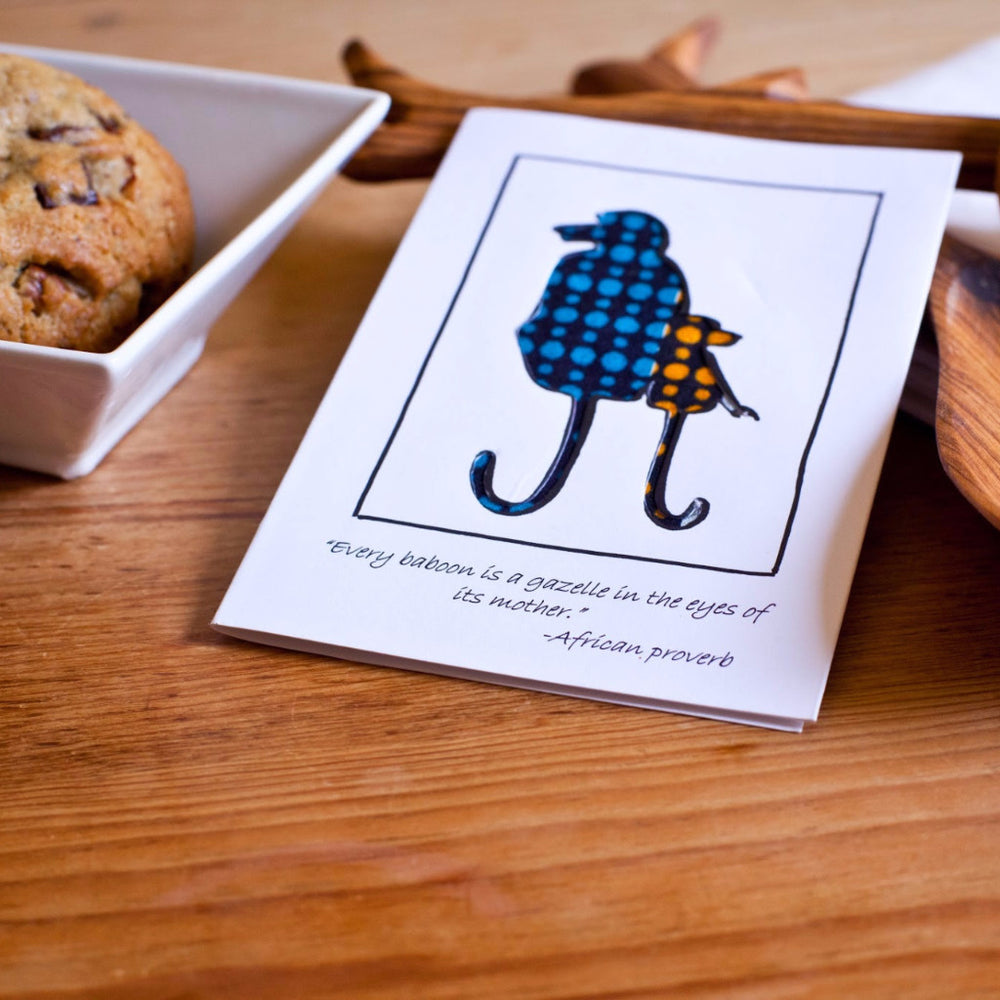 Mother's Day Baboon Card